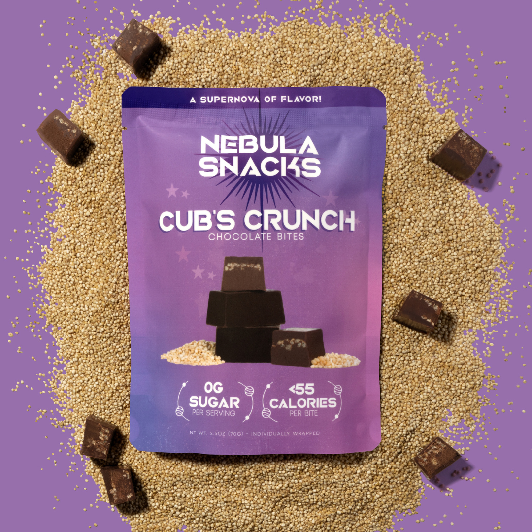 Nebula Snacks | Filled Dark Chocolate Bites; Bean-to-Bar, Zero Sugar