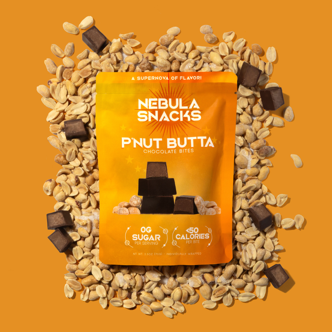 Nebula Snacks | Filled Dark Chocolate Bites; Bean-to-Bar, Zero Sugar