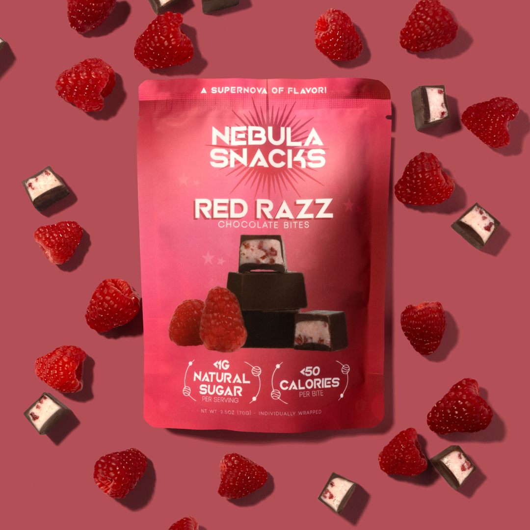 Nebula Snacks | Filled Dark Chocolate Bites; Bean-to-Bar, Zero Sugar